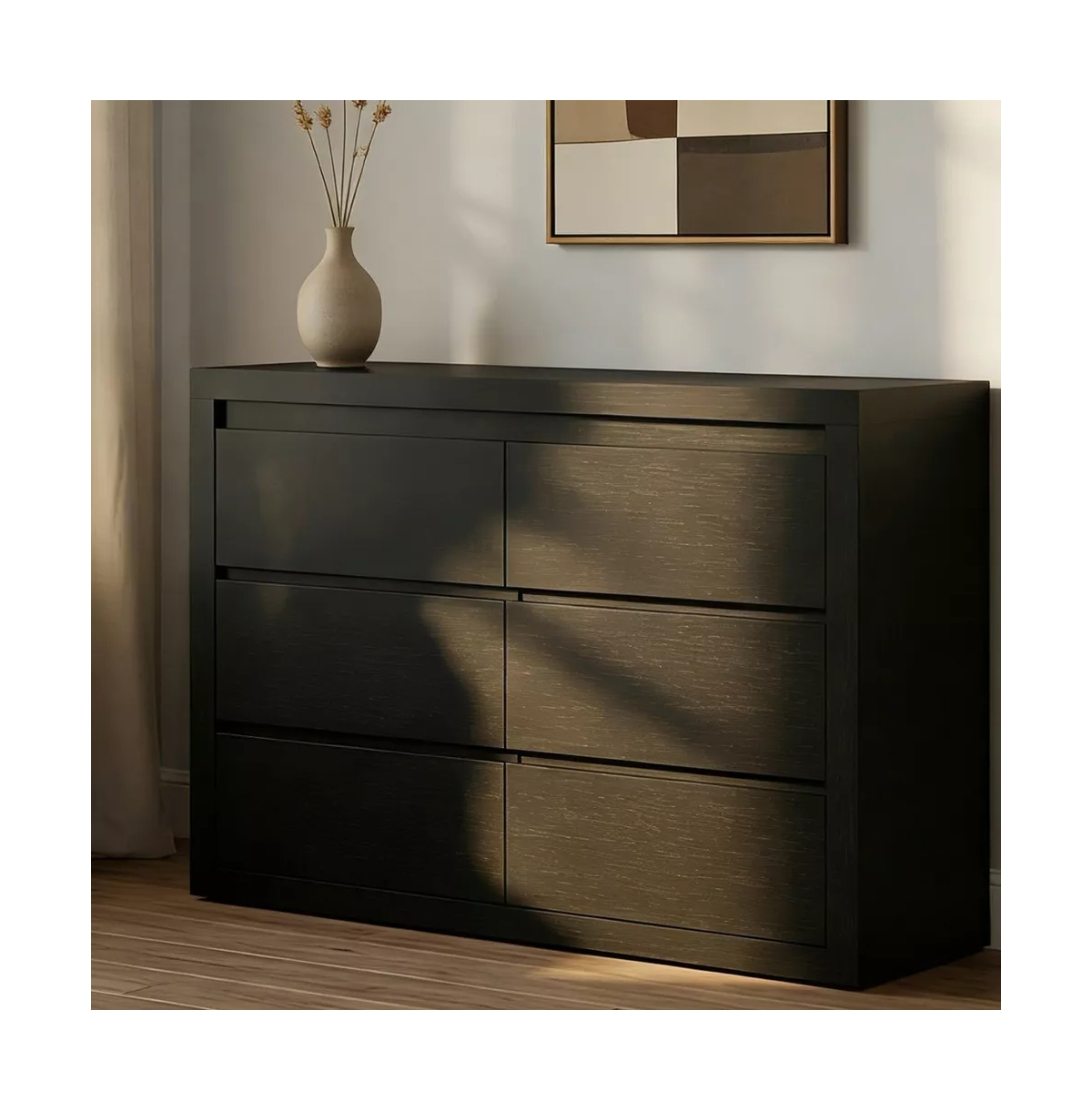 Click here for gaomon 6 Drawer Modern Wooden Dresser with Handlel... prices