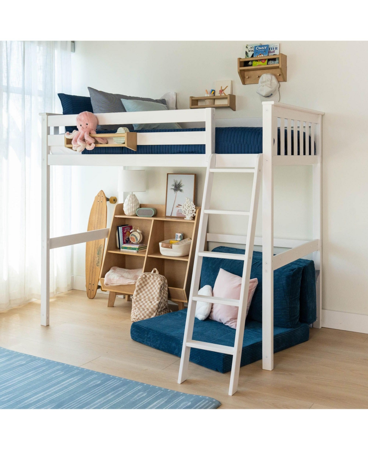 Click here for Max and Lily High Loft Bed  Twin Bed Frame For Kid... prices