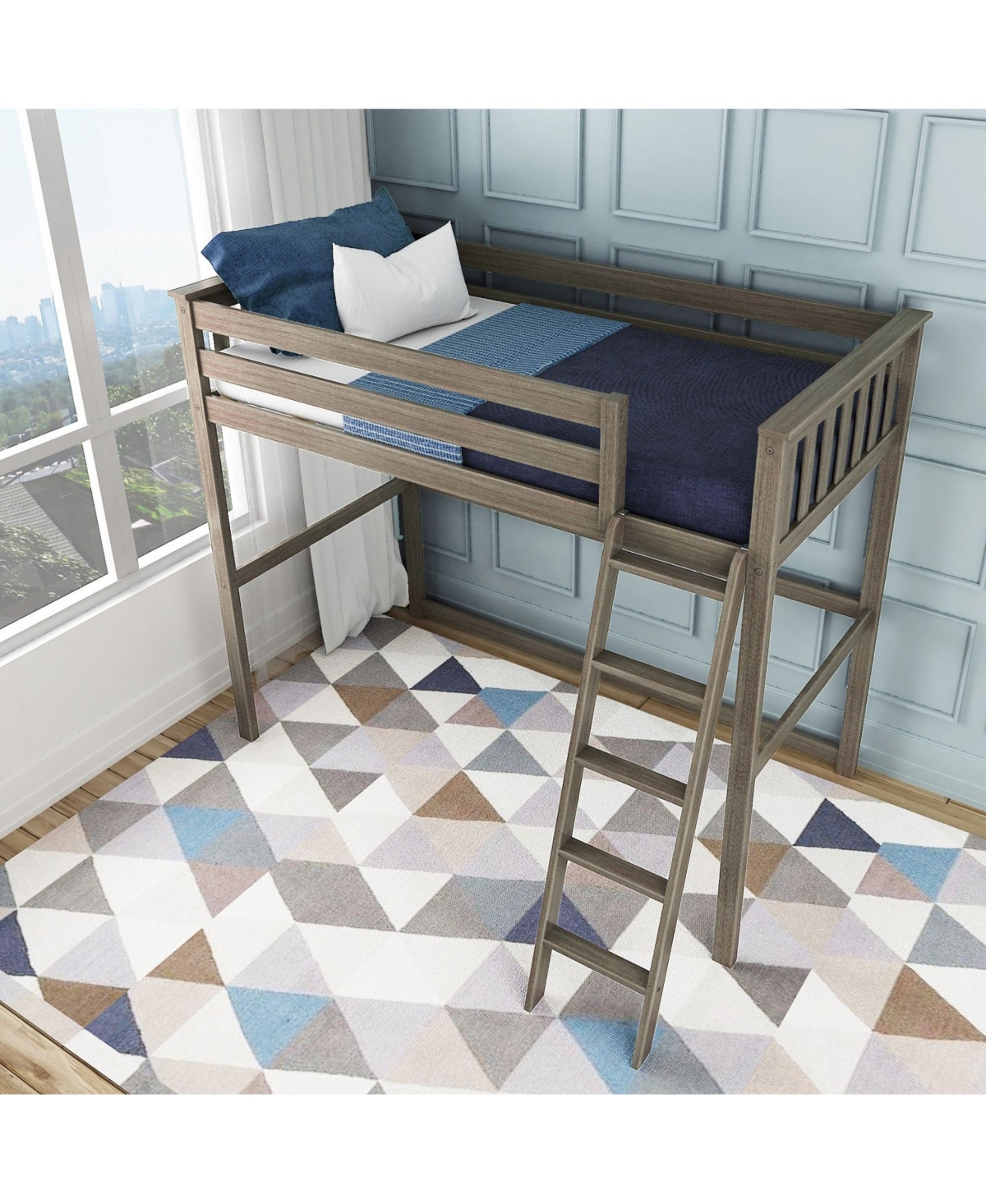 Click here for Max and Lily High Loft Bed  Twin Bed Frame For Kid... prices