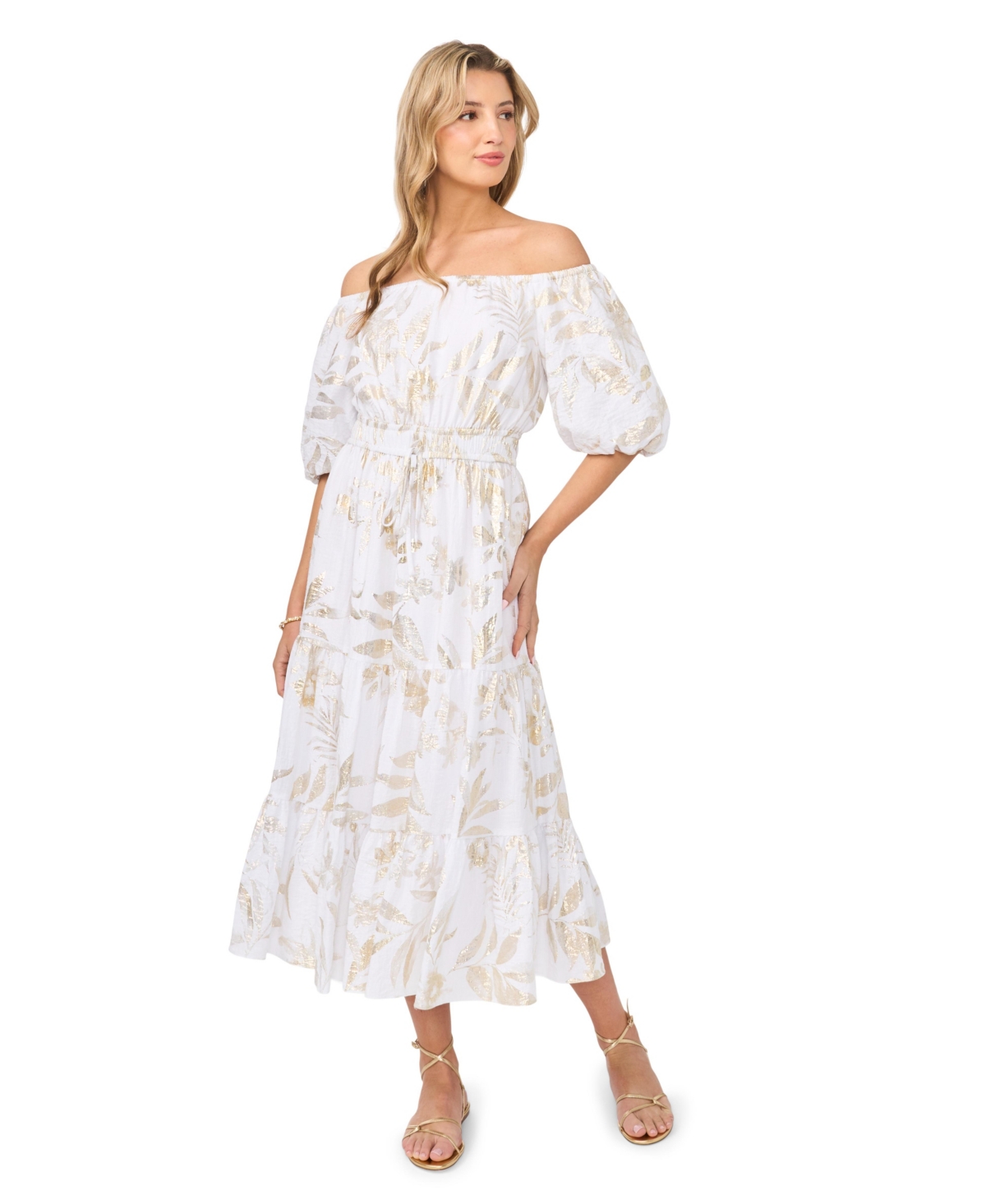 Click here for Vince Camuto Womens Off-The-Shoulder Tiered Ruffle... prices