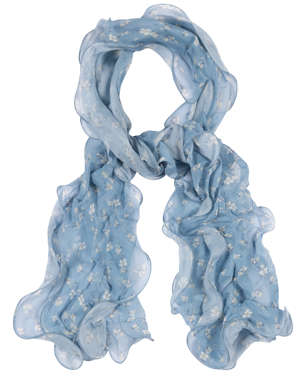 Click here for Lauren Ralph Lauren Floral Double Ruffle Scarf - B... prices