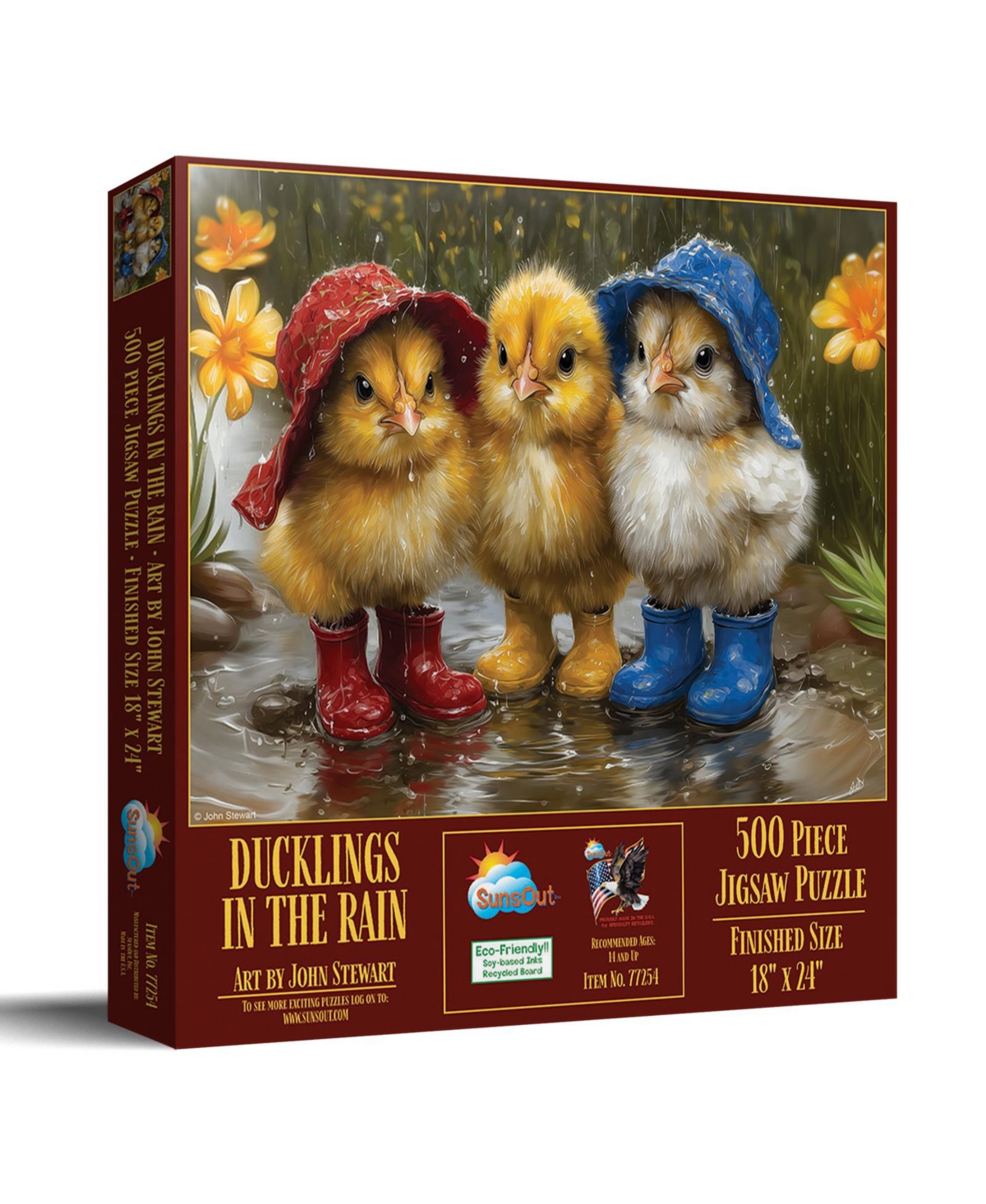 Click here for SunsOut Ducklings in the Rain 500 piece Jigsaw Puz... prices