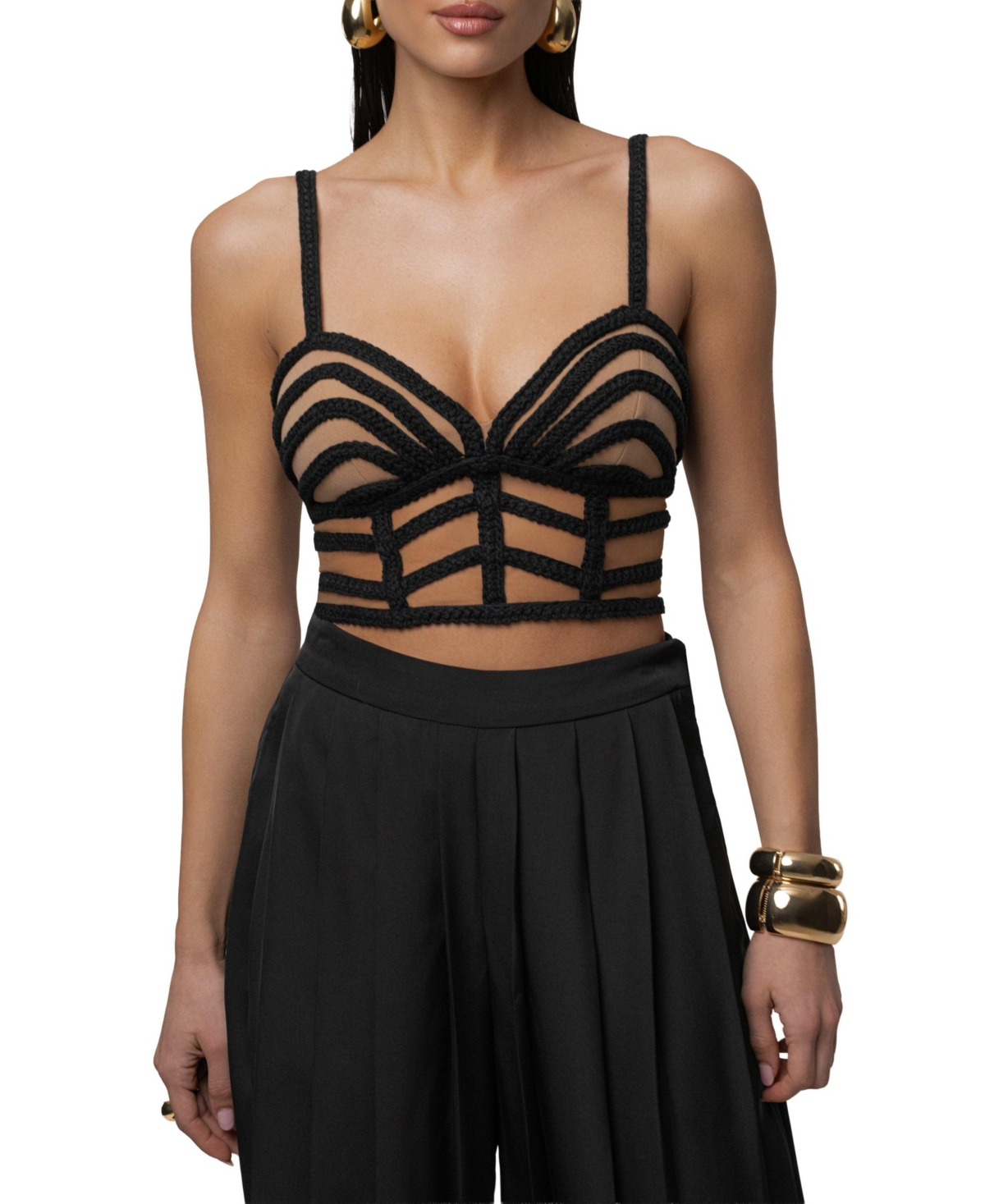 Click here for Jluxlabel Womens Serenity Bay Top - Black prices