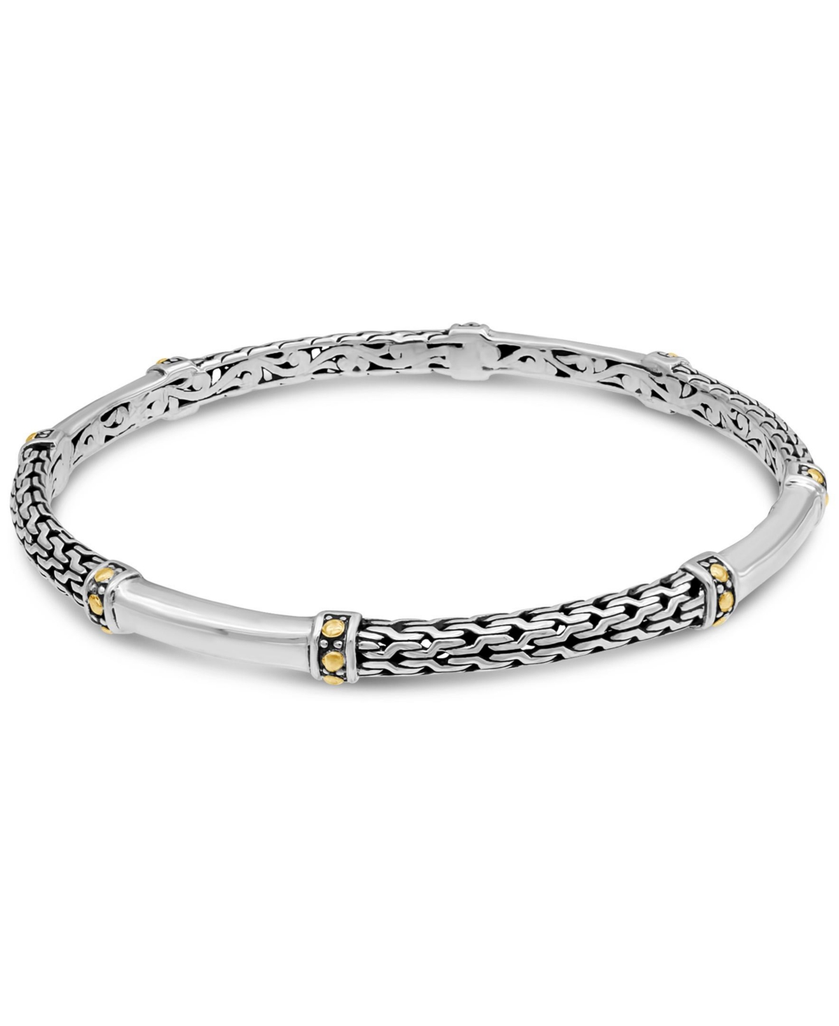 Click here for Devata Dragon Bone Slide-on Bangle Bracelet in Ste... prices