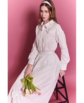 Click here for Womens Appliqued Accent Shirt Midi Skirt prices