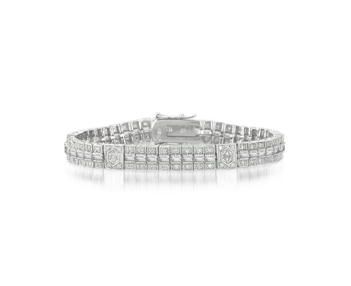 Click here for Genevive Sterling Silver White Gold Plated Cubic Z... prices