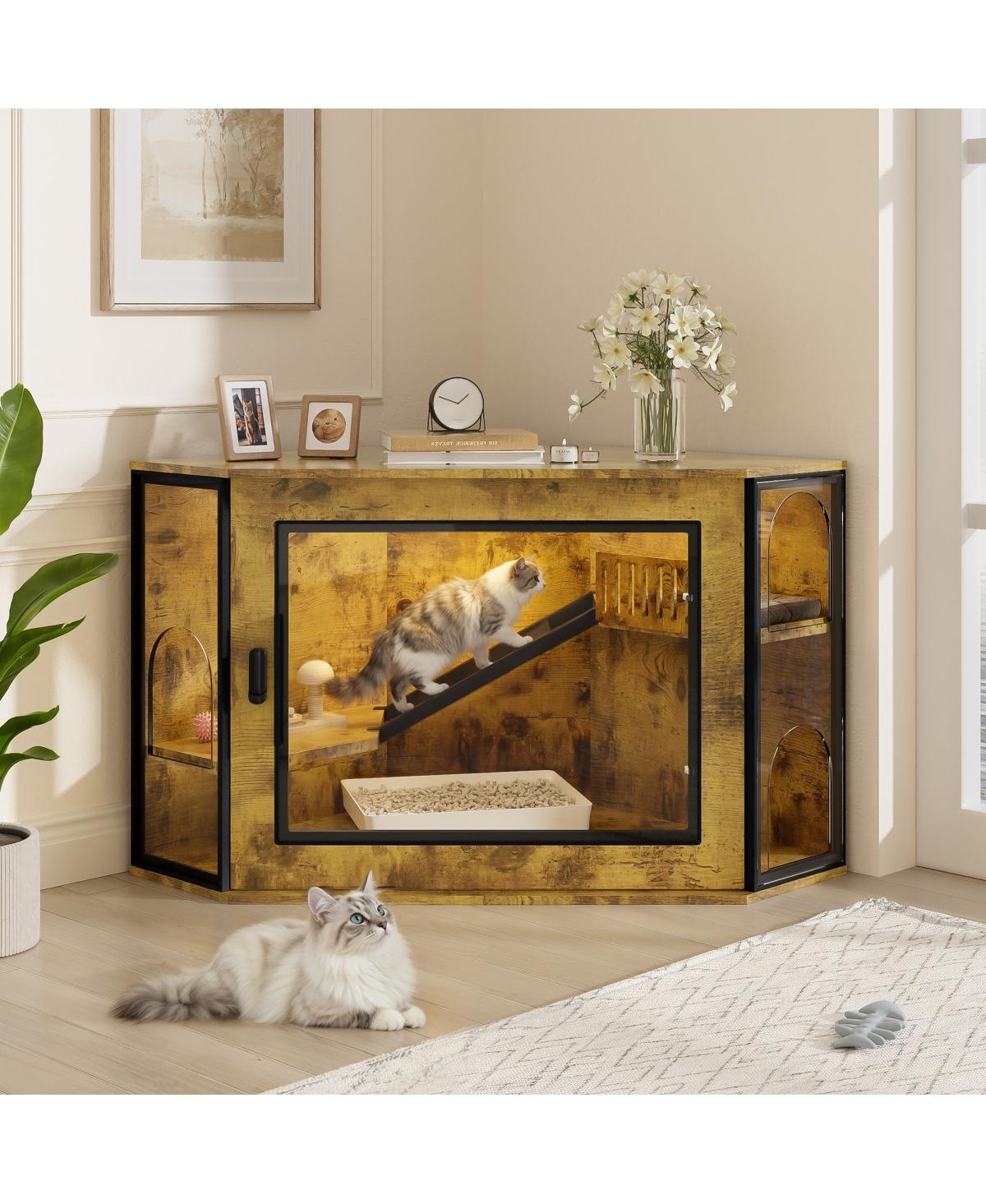 Click here for 6thdruple 48Corner Cat Litter Box Enclosure  Moder... prices