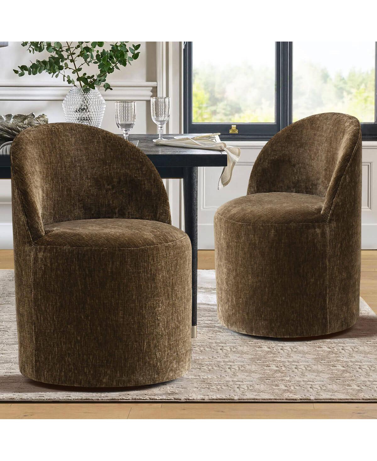 Click here for Maison Boucle Set of 2 Rolling Chenille Barrel Din... prices