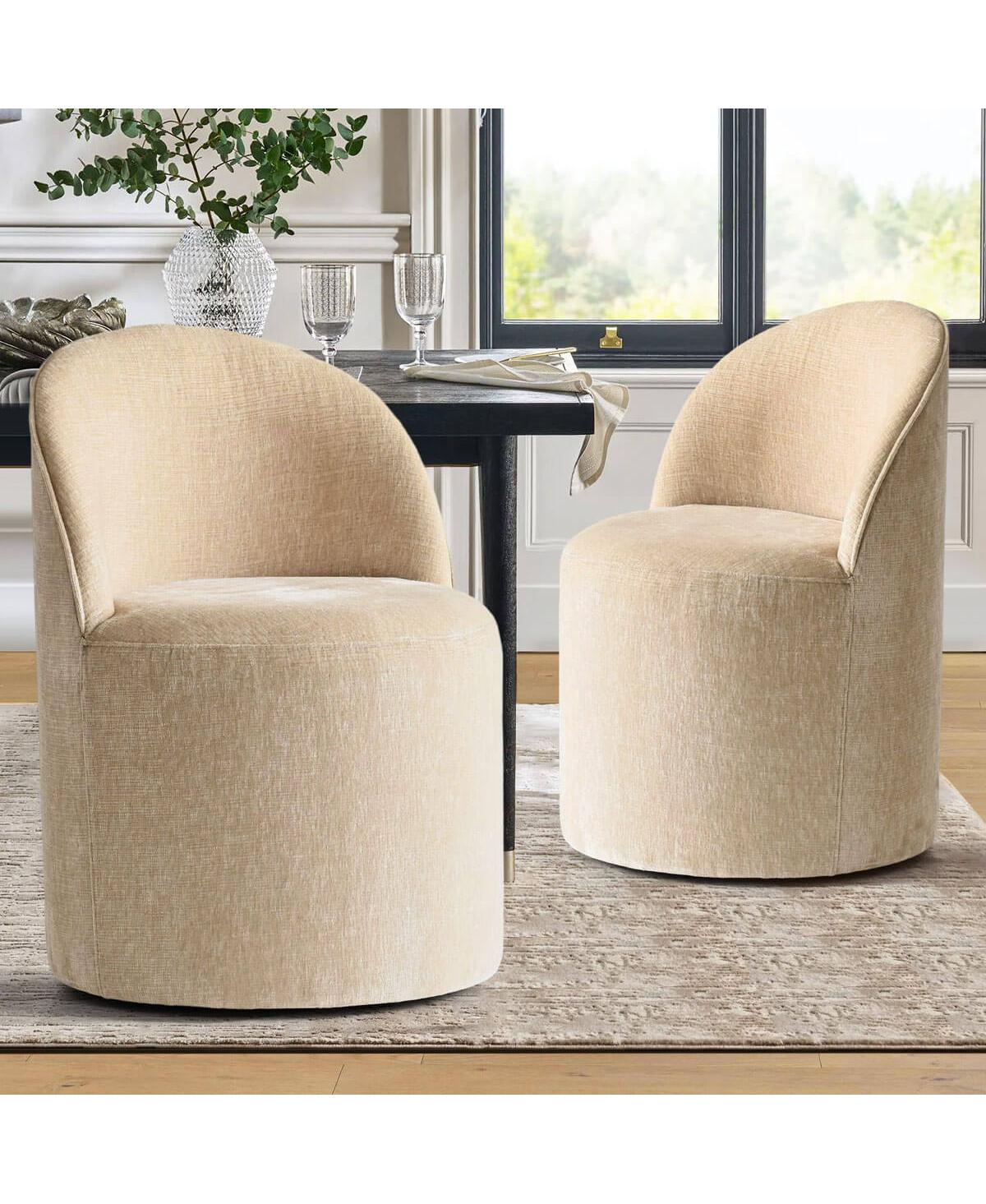 Click here for Maison Boucle Set of 2 Rolling Chenille Barrel Din... prices