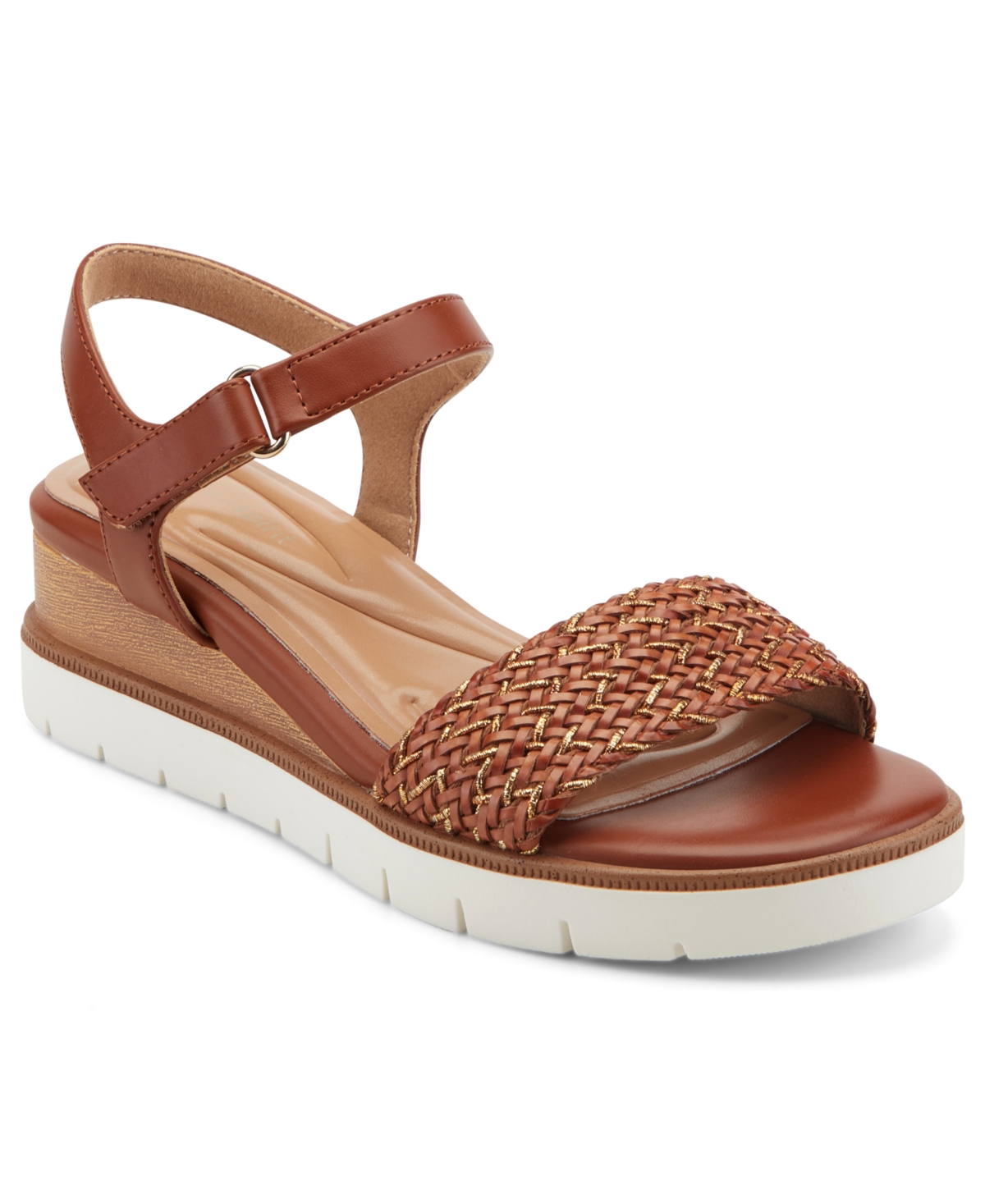 Click here for Easy Spirit Womens Edythe Woven Wedge Sandals - Br... prices