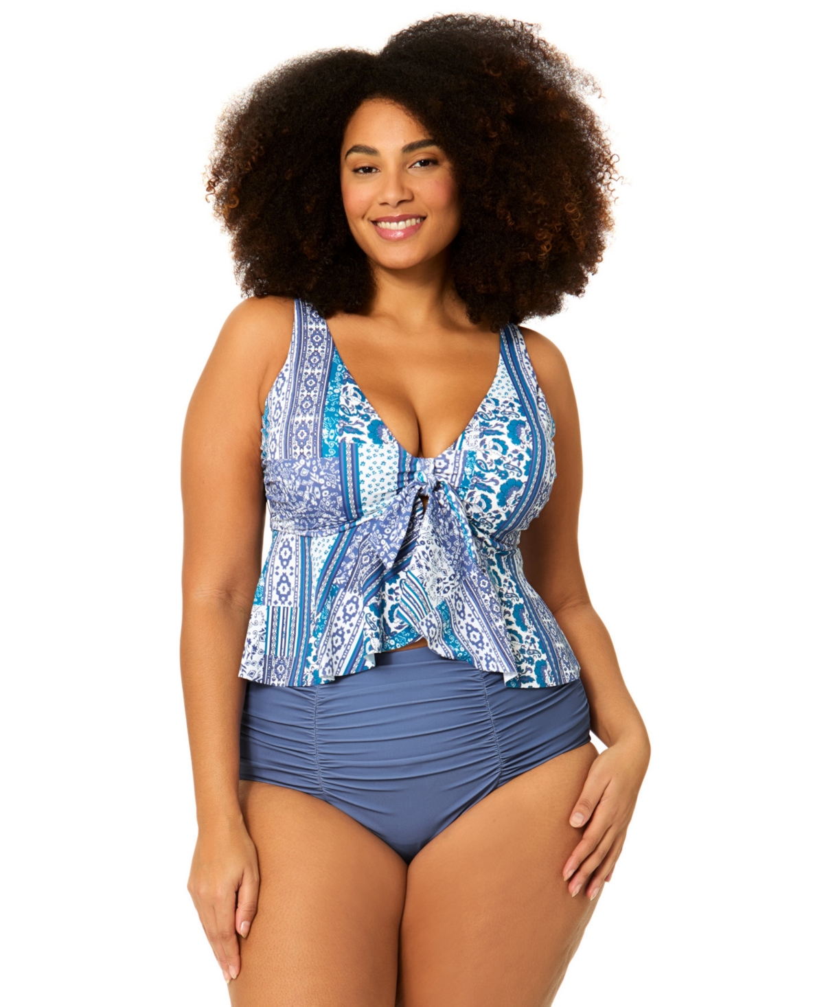 Click here for Raisins Curve Plus Size Underwire Topanga Ruffled... prices