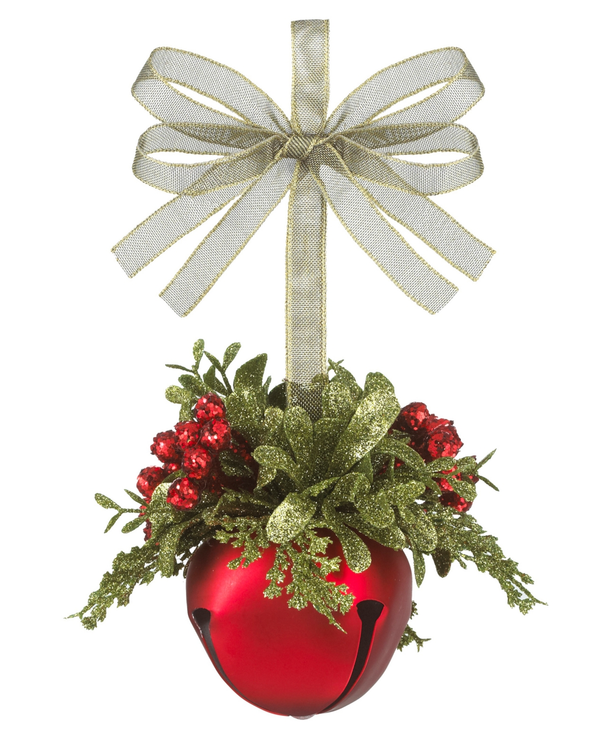 Click here for Ganz Kissing Krystals Mistletoe Sleigh Bell Red -... prices