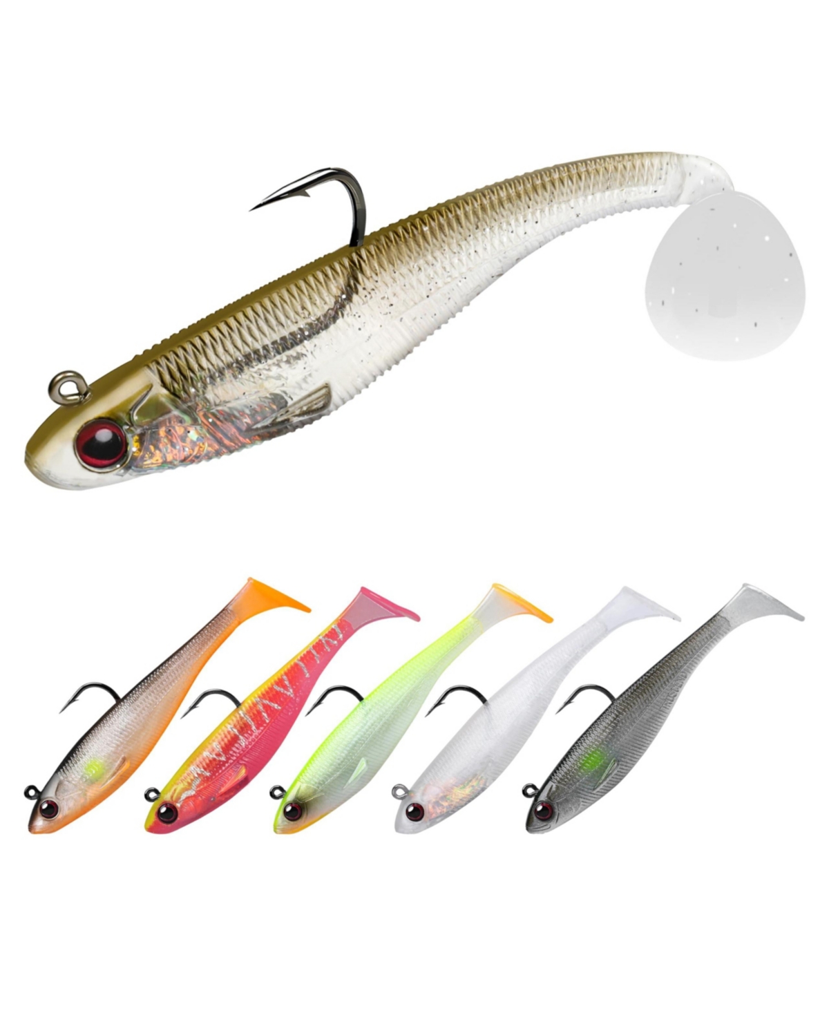 Click here for Gnuadz Easy Catch Pre-rigged Soft Swimbaits Vibrat... prices