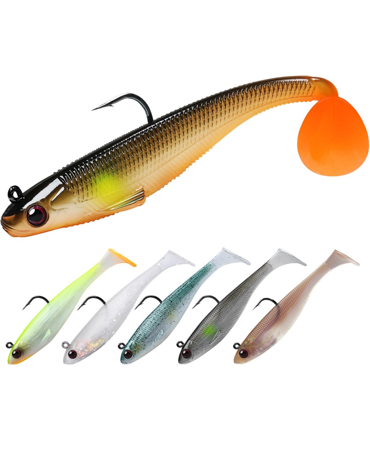 Click here for Gnuadz Easy Catch Pre-rigged Soft Swimbaits Vibrat... prices