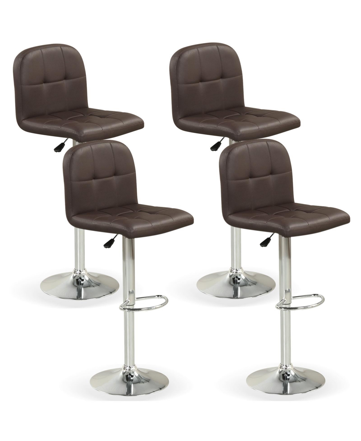 Click here for Gymax Swivel Bar Stools Set of 4 with Backrests Fo... prices