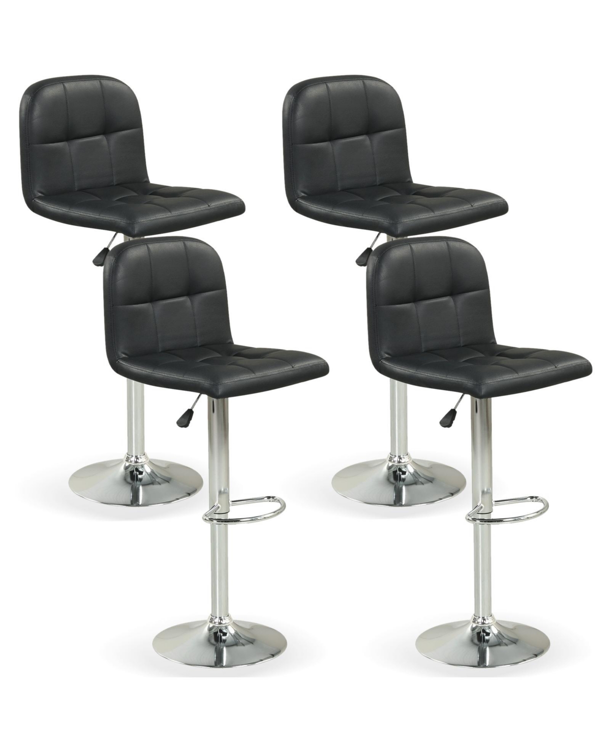 Click here for Gymax Swivel Bar Stools Set of 4 with Backrests Fo... prices