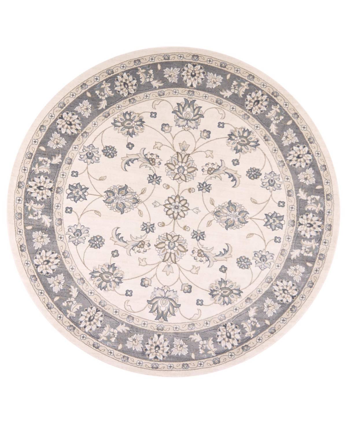 Click here for Kas Avalon Mahal 710 Round Area Rug - 5612 Ivory/G... prices