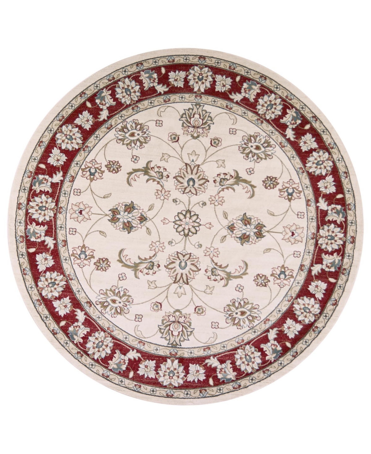 Click here for Kas Avalon Mahal 710 Round Area Rug - 5613 Ivory/R... prices
