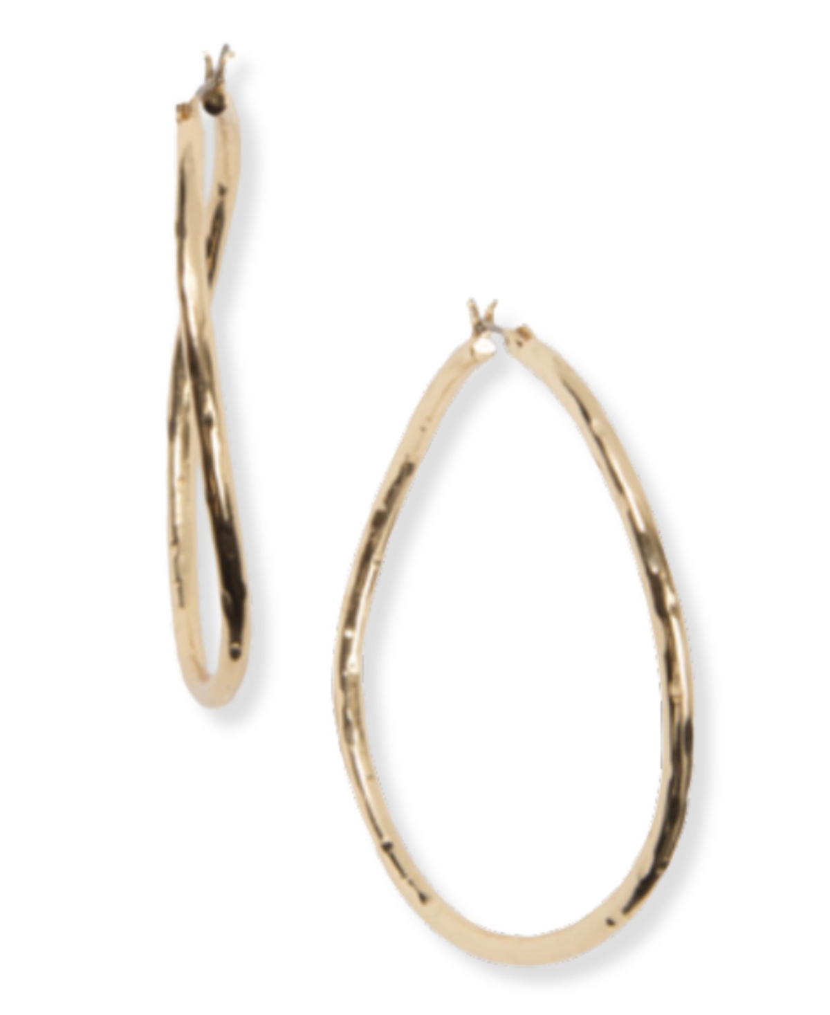 Click here for Style & Co Gold-Tone Medium Hammered Hoop Earrings... prices