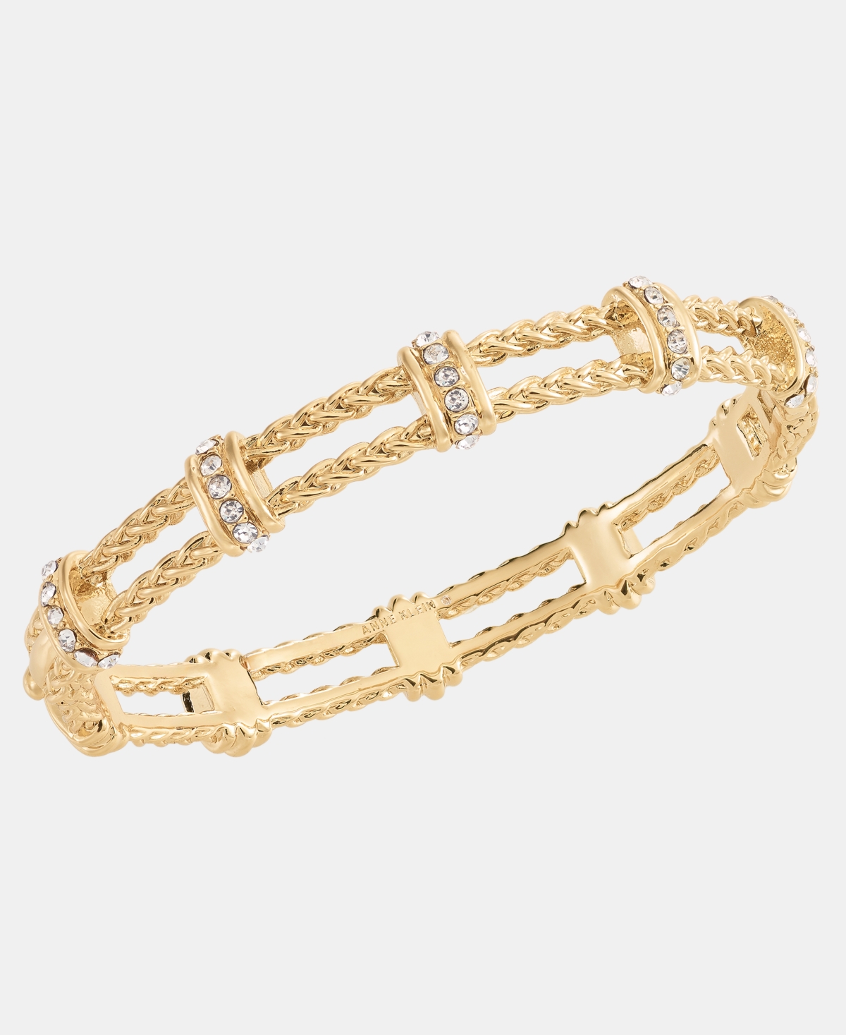 Click here for Anne Klein Gold-Tone Boxed Two-Row Braided Texture... prices