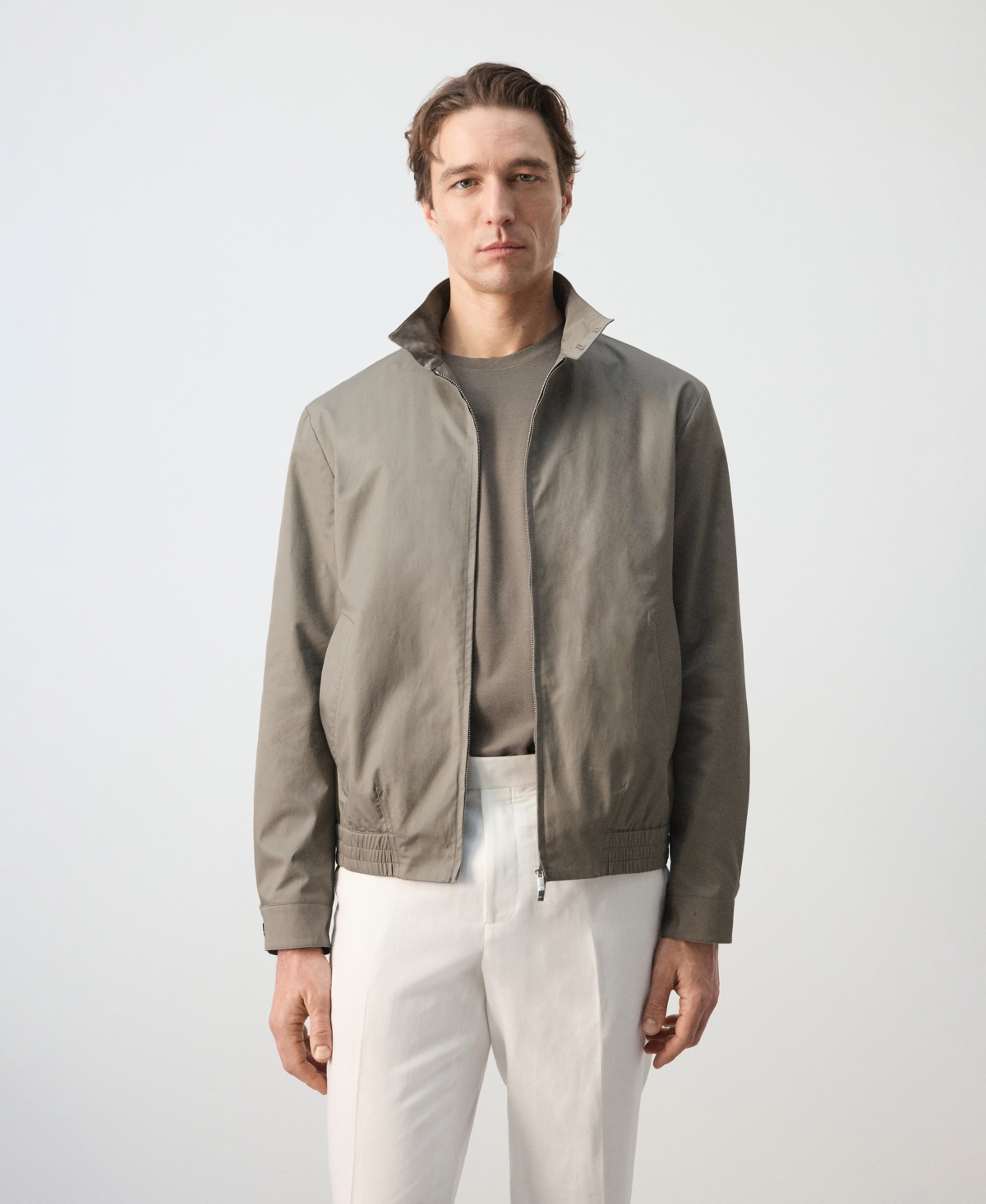 Click here for Mango Mens Water-Repellent Jacket - Medium Brown prices