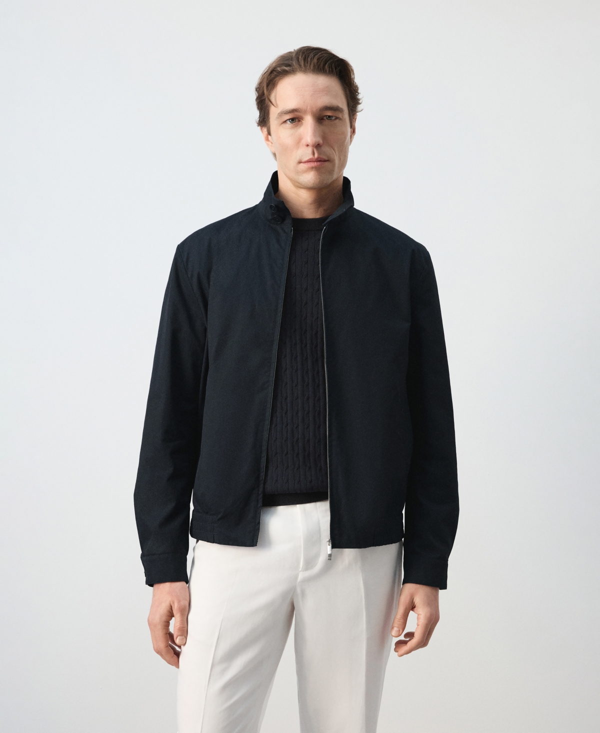 Click here for Mango Mens Water-Repellent Jacket - Navy prices
