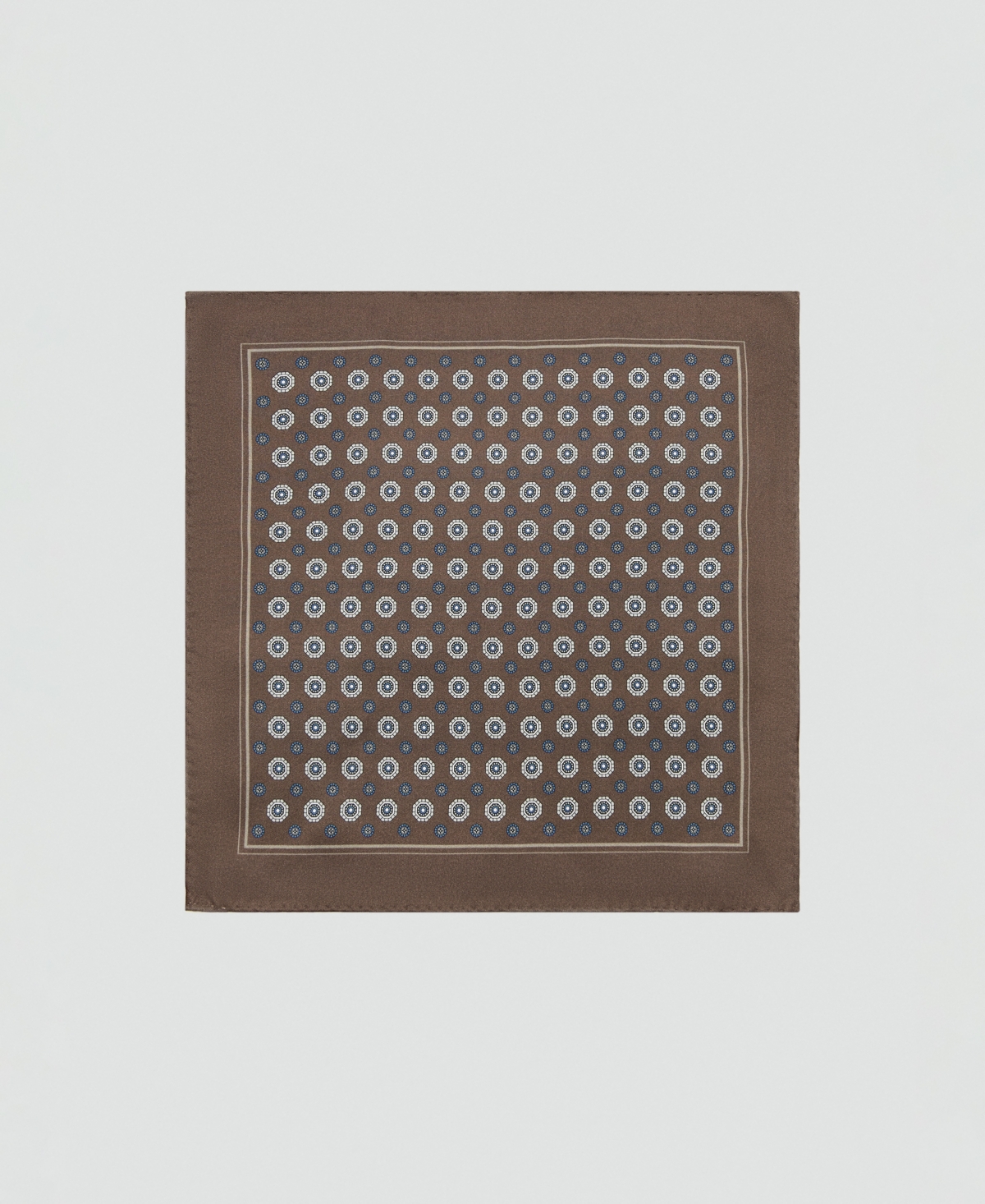 Click here for Mango Mens Printed Scarf - Brown prices