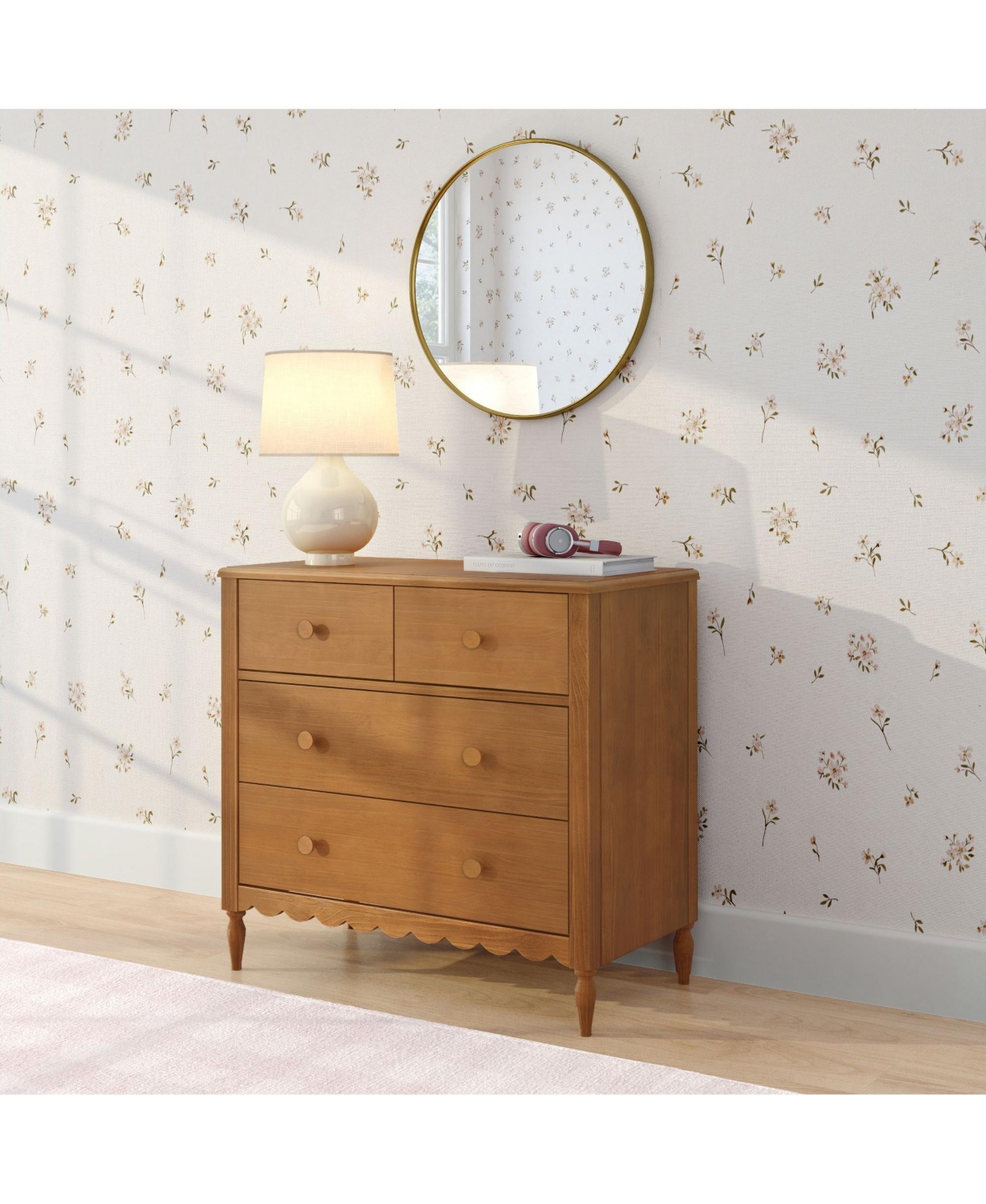 Click here for Max & Lily Charlotte 4 Drawer Dresser - Pecan prices