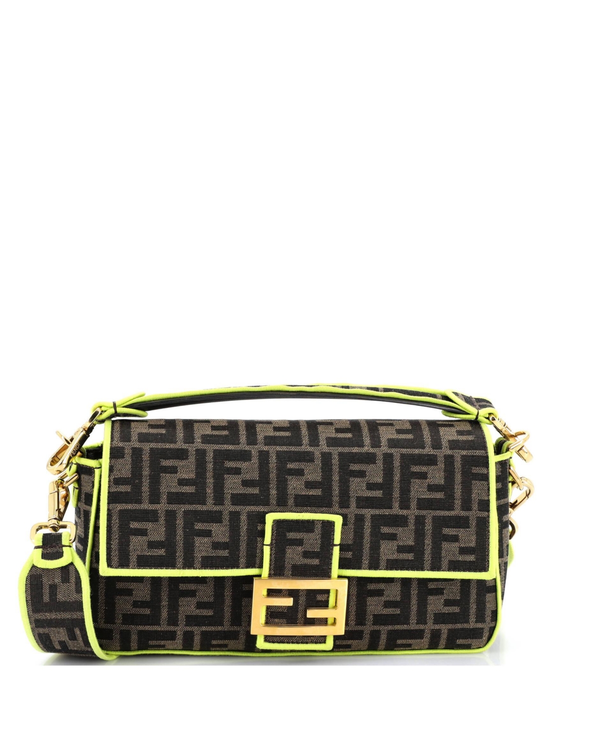 Click here for Pre-Owned Fendi Medium Baguette Nm Bag Zucca Canva... prices