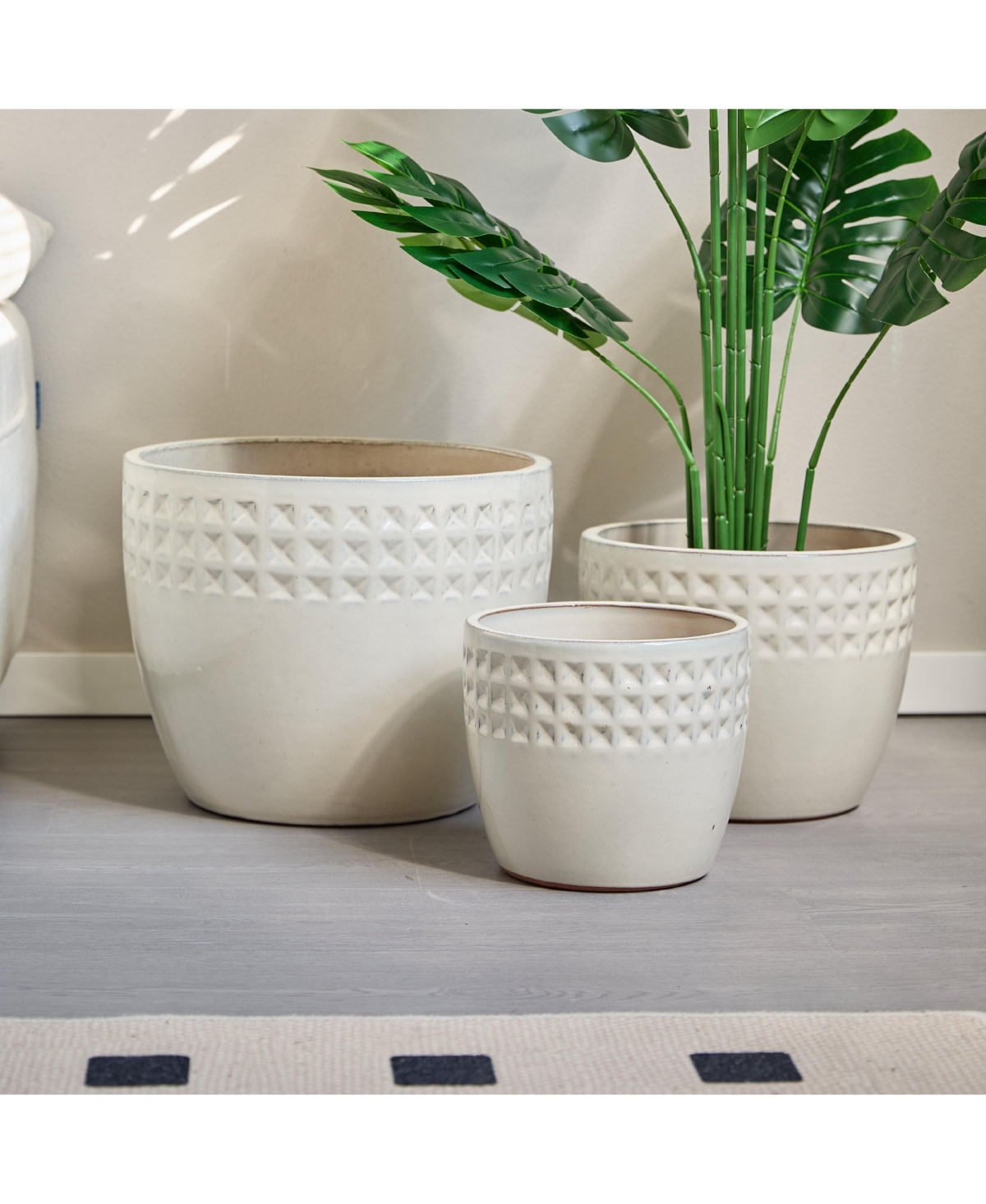 Click here for Clihome Handmade Ceramic Planter Set of 3 - Ancien... prices