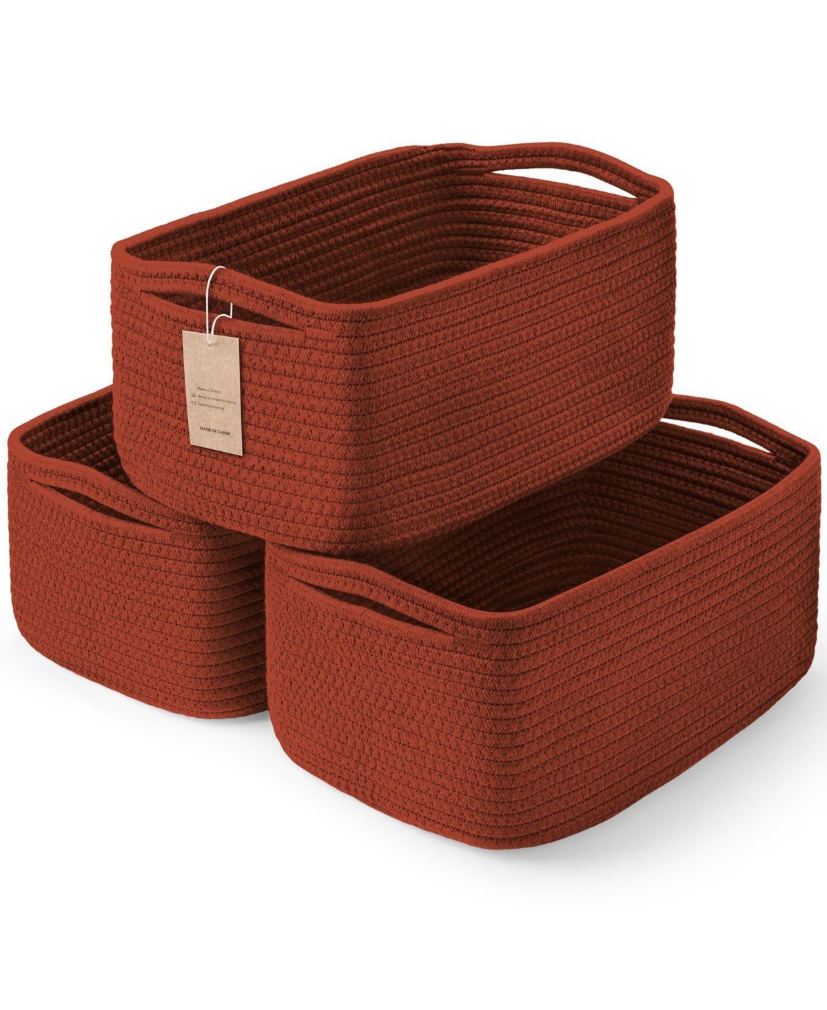 Click here for Gnuadz 3Piece Woven Rope Storage Baskets with Hand... prices
