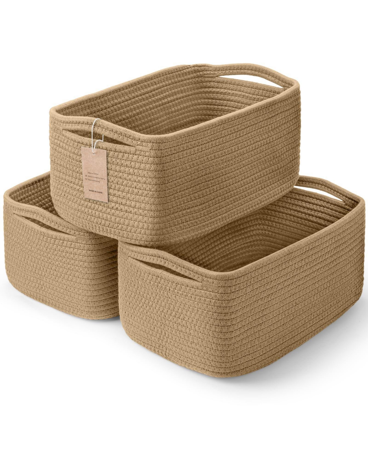 Click here for Gnuadz 3Piece Woven Rope Storage Baskets with Hand... prices