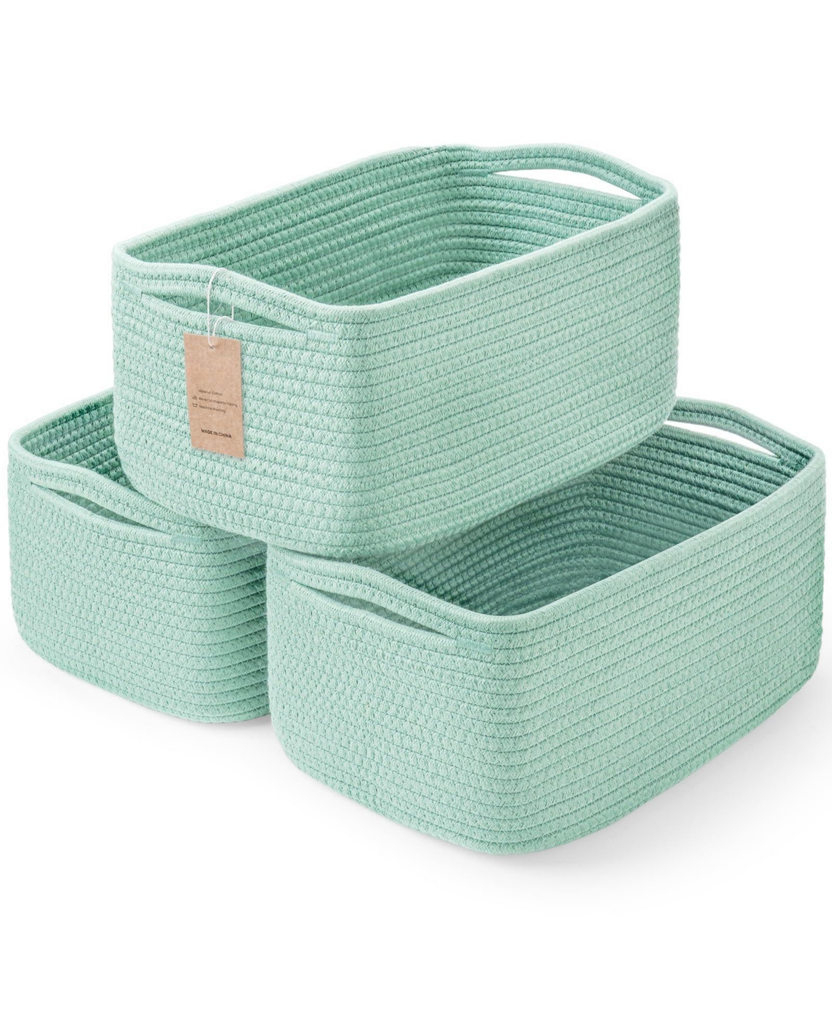 Click here for Gnuadz 3Piece Woven Rope Storage Baskets with Hand... prices