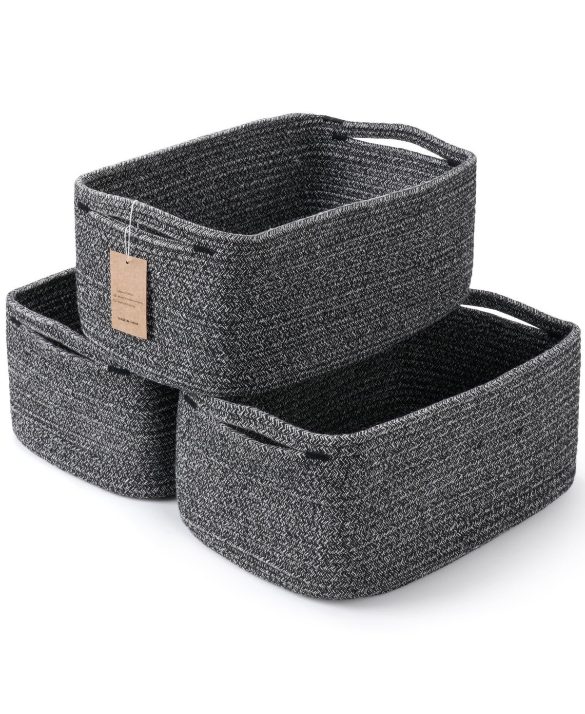 Click here for Gnuadz 3Piece Woven Rope Storage Baskets with Hand... prices