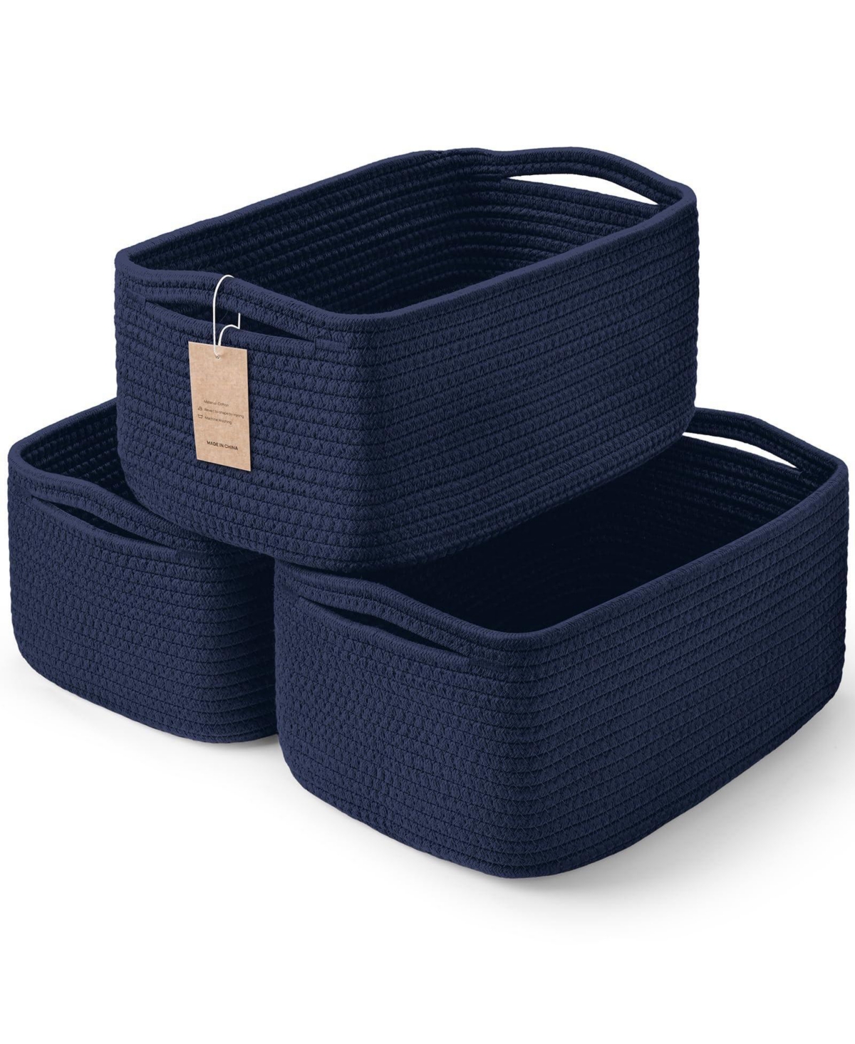 Click here for Gnuadz 3Piece Woven Rope Storage Baskets with Hand... prices
