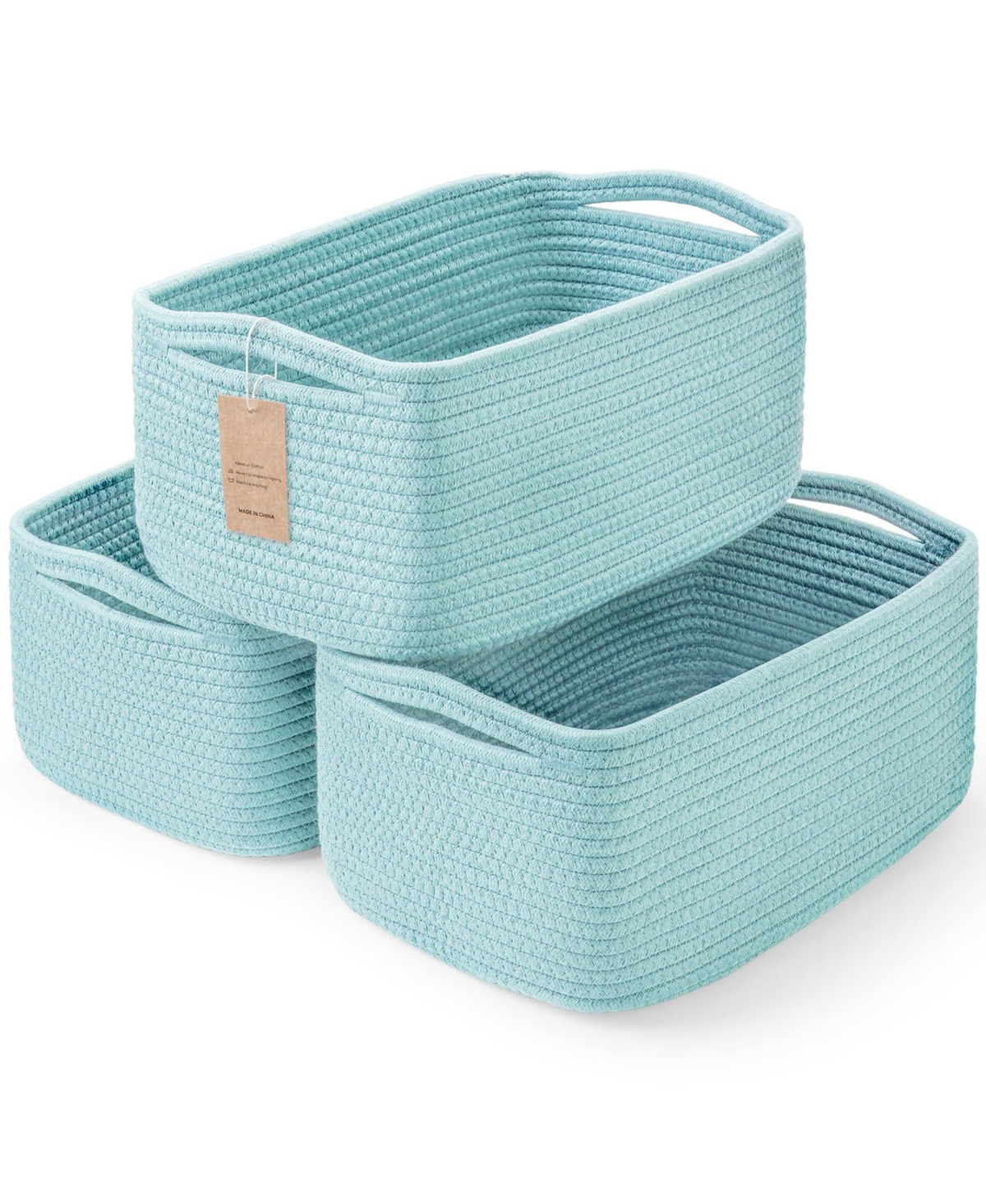 Click here for Gnuadz 3Piece Woven Rope Storage Baskets with Hand... prices