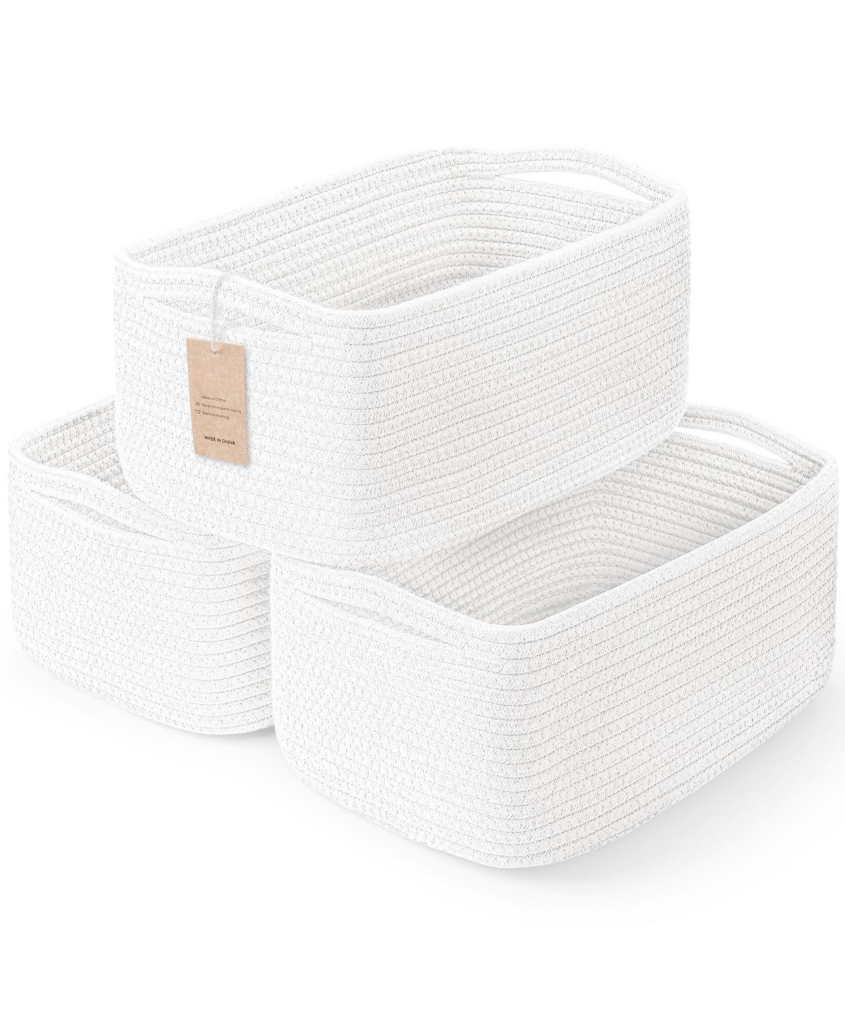 Click here for Gnuadz 3Piece Woven Rope Storage Baskets with Hand... prices