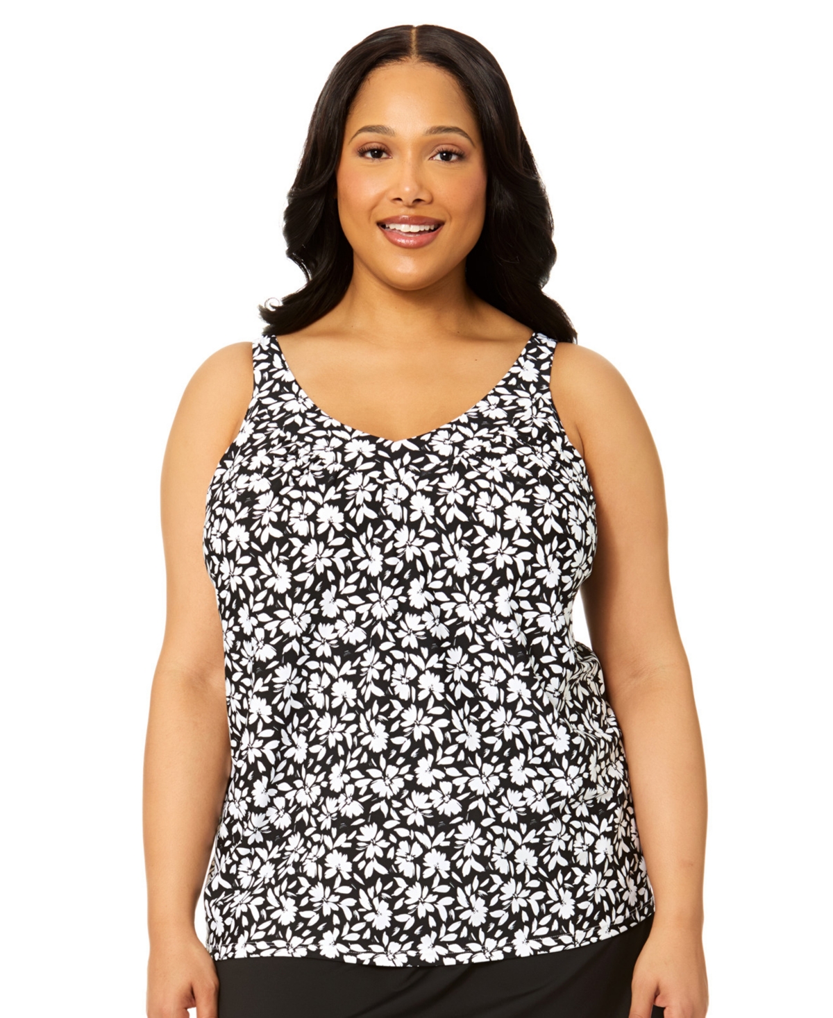 Click here for Island Escape Plus Size V-Neck Bora Bora Tankini T... prices