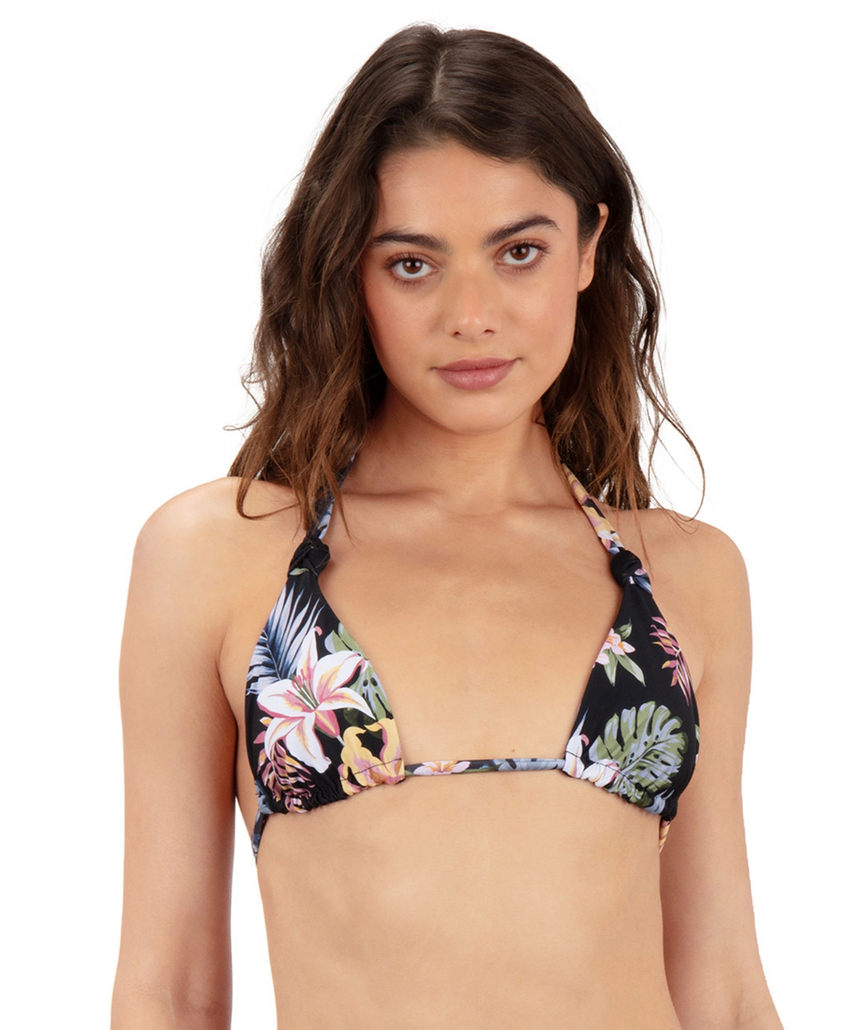 Click here for Hurley Womens Lily Lux Printed Swim Bikini Top - B... prices