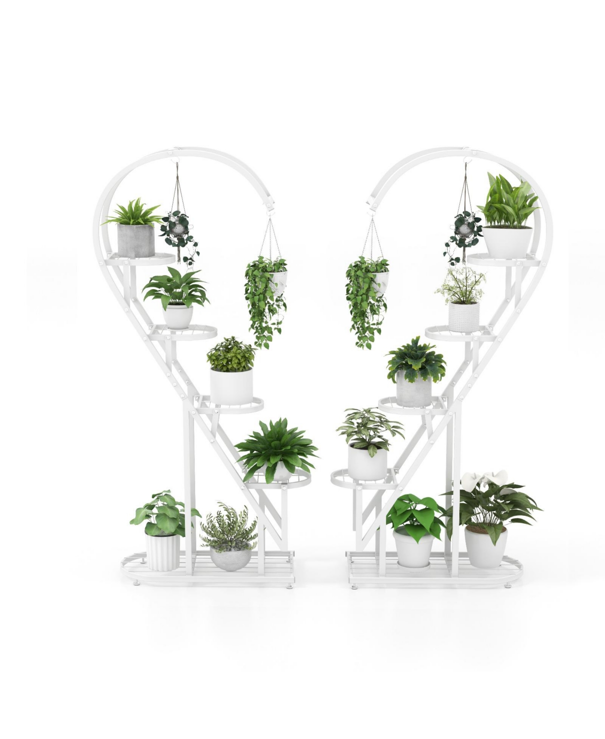 Click here for Gouun 58 inch 5-Tier Metal Plant Stand with Four H... prices