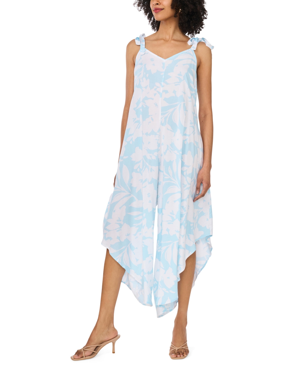 Click here for Vince Camuto Womens Rayon Tie-Strap Wide-Leg Jumps... prices