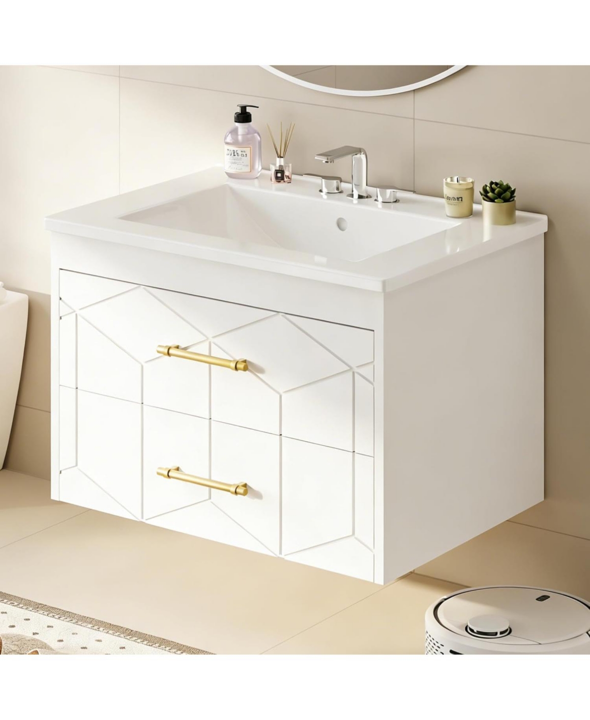 Click here for gaomon Floating Bathroom Vanity with Sink  Modern... prices