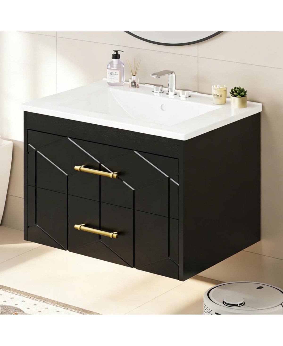 Click here for gaomon Floating Bathroom Vanity with Sink  Modern... prices