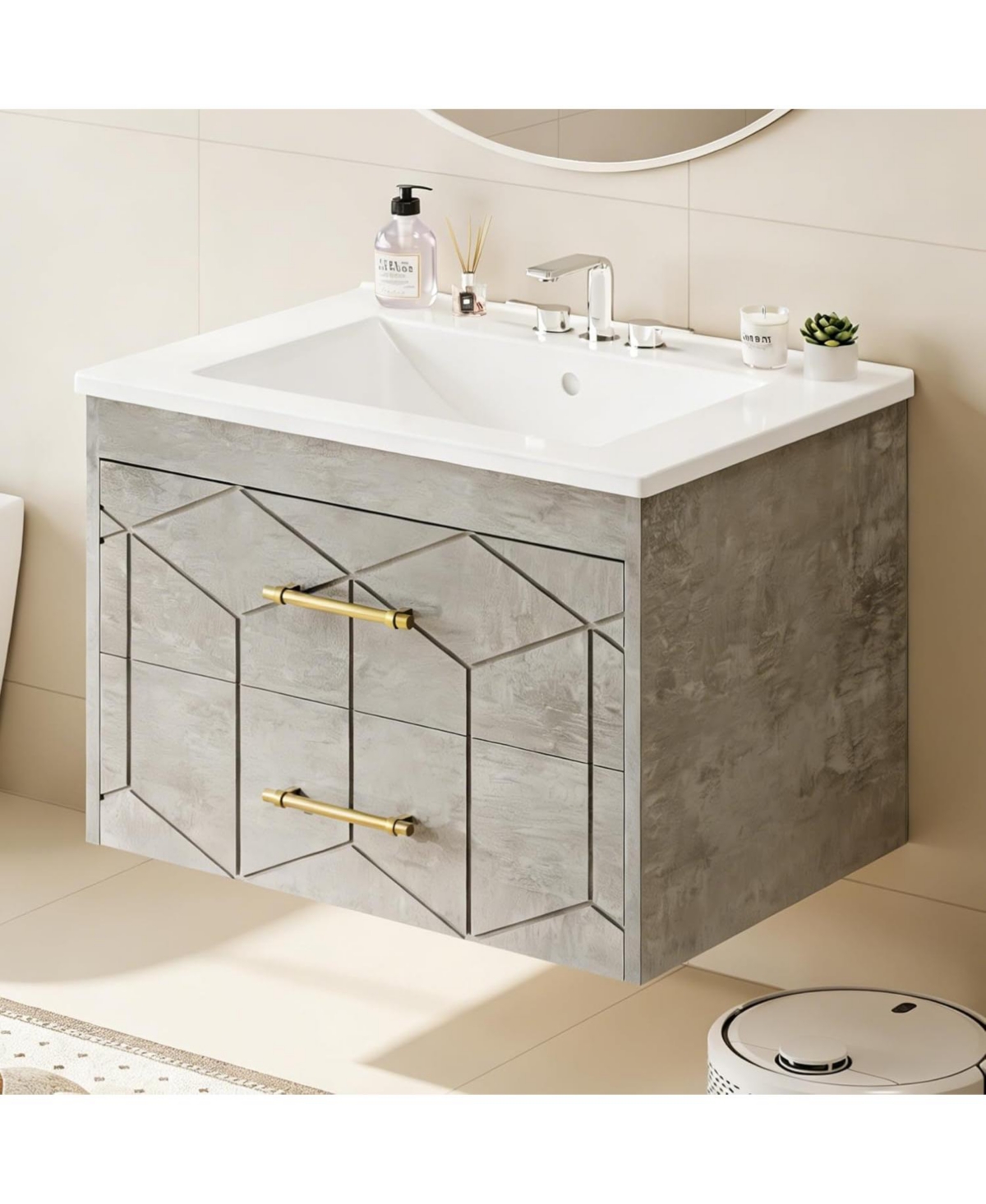Click here for gaomon Floating Bathroom Vanity with Sink  Modern... prices