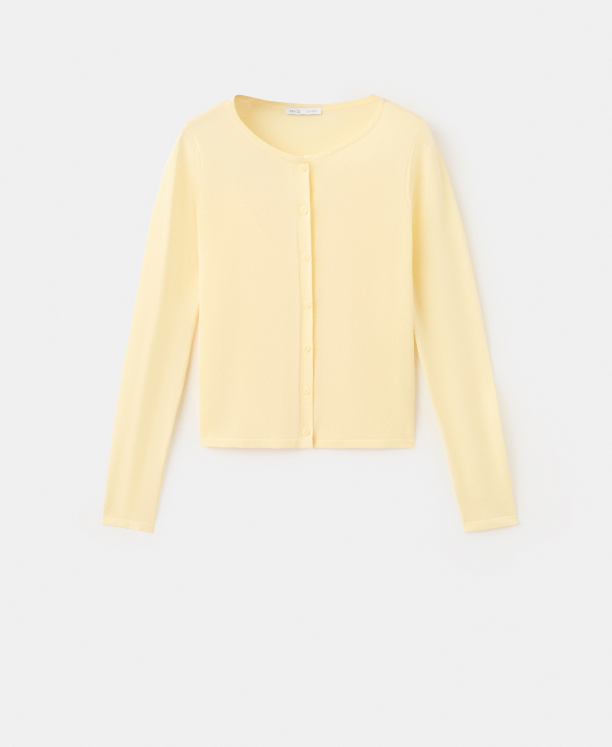 Click here for Mango Womens Knitted Button Cardigan - Pastel Yell... prices