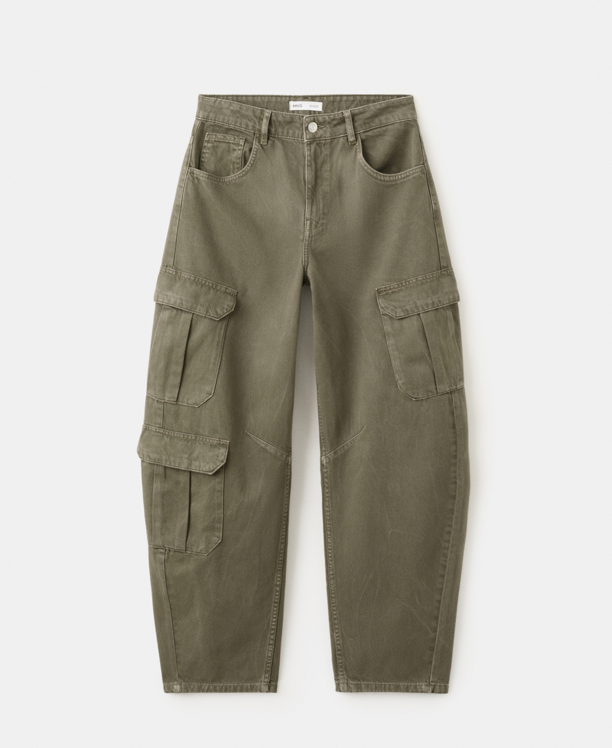 Click here for Mango Womens Pocket Cargo Jeans - Khaki prices