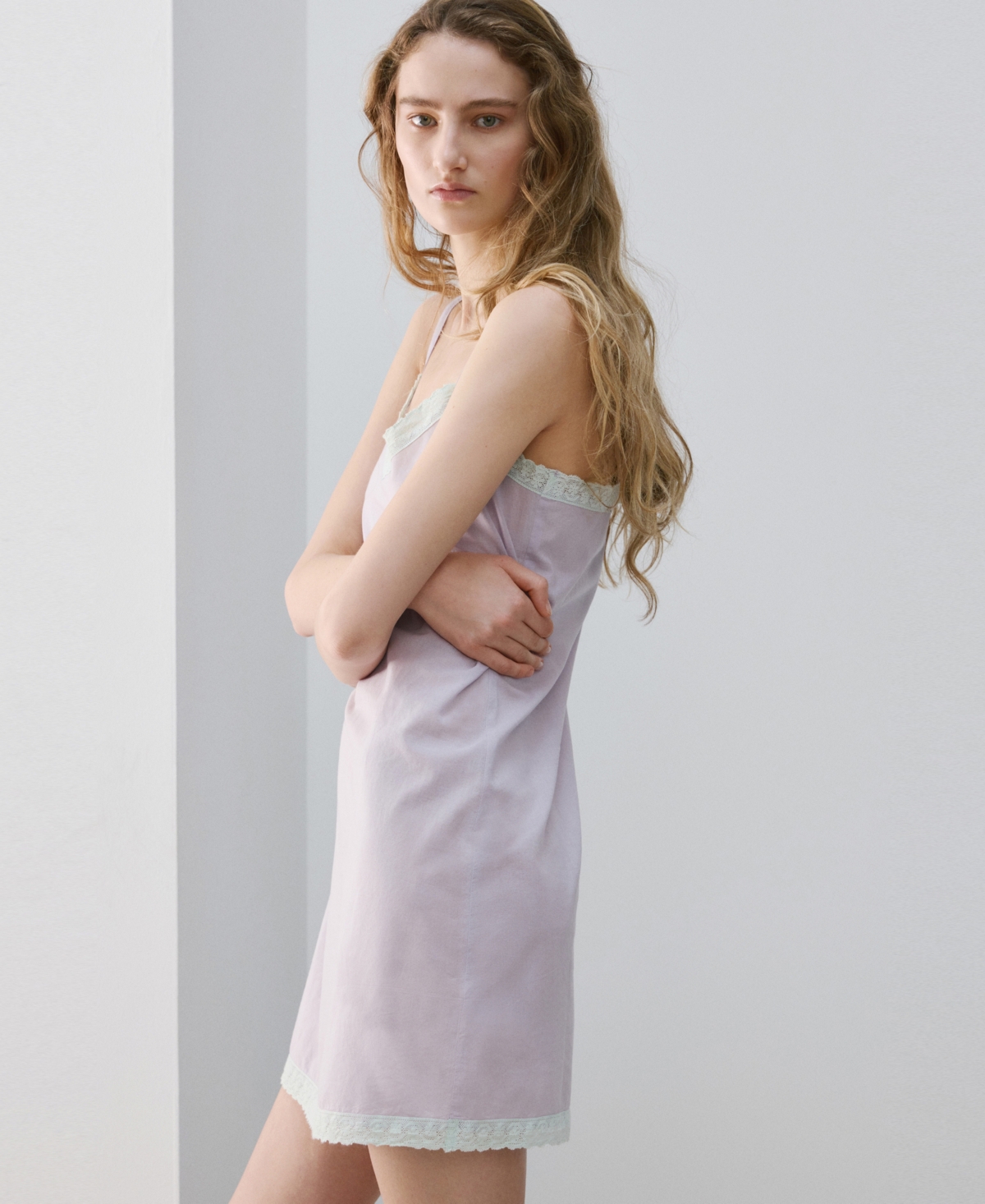 Click here for Mango Womens Cotton Short Nightgown - Lilac prices
