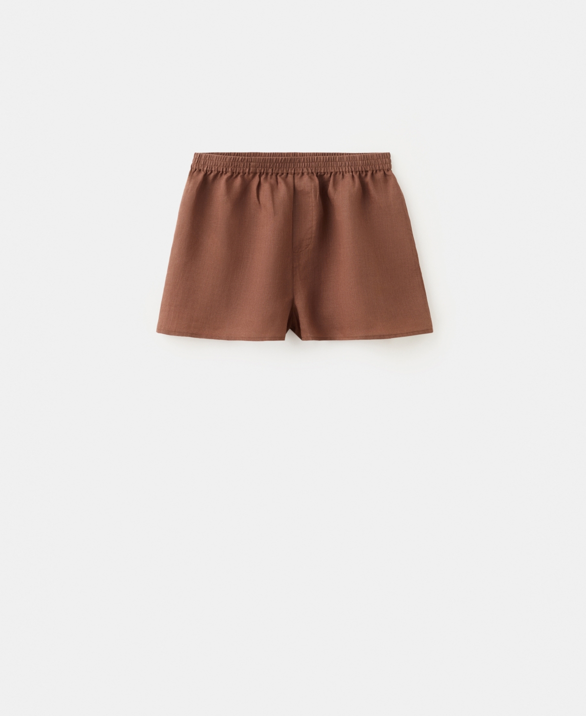 Click here for Mango Womens Ramie Shorts - Brown prices