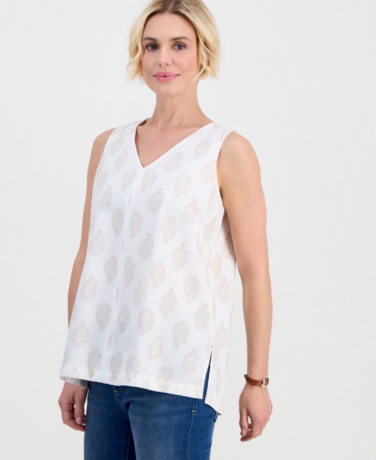 Click here for Style & Co Petite Flora Drop V-Neck Tunic  Macys E... prices