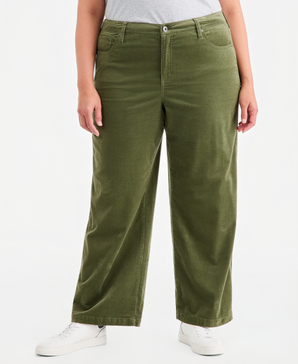 Click here for Style & Co Plus Size High-Rise Wide-Leg Corduroy P... prices